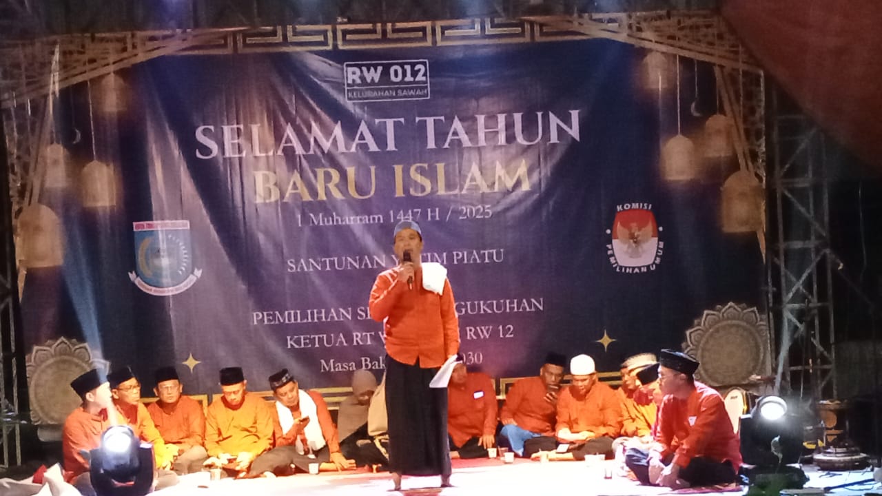 RW 12 kelurahan Sawah Ciputat Tangsel Gelar Acara Santunan Anak Yatim Piatu 1 MUHARAM 1447 H ...